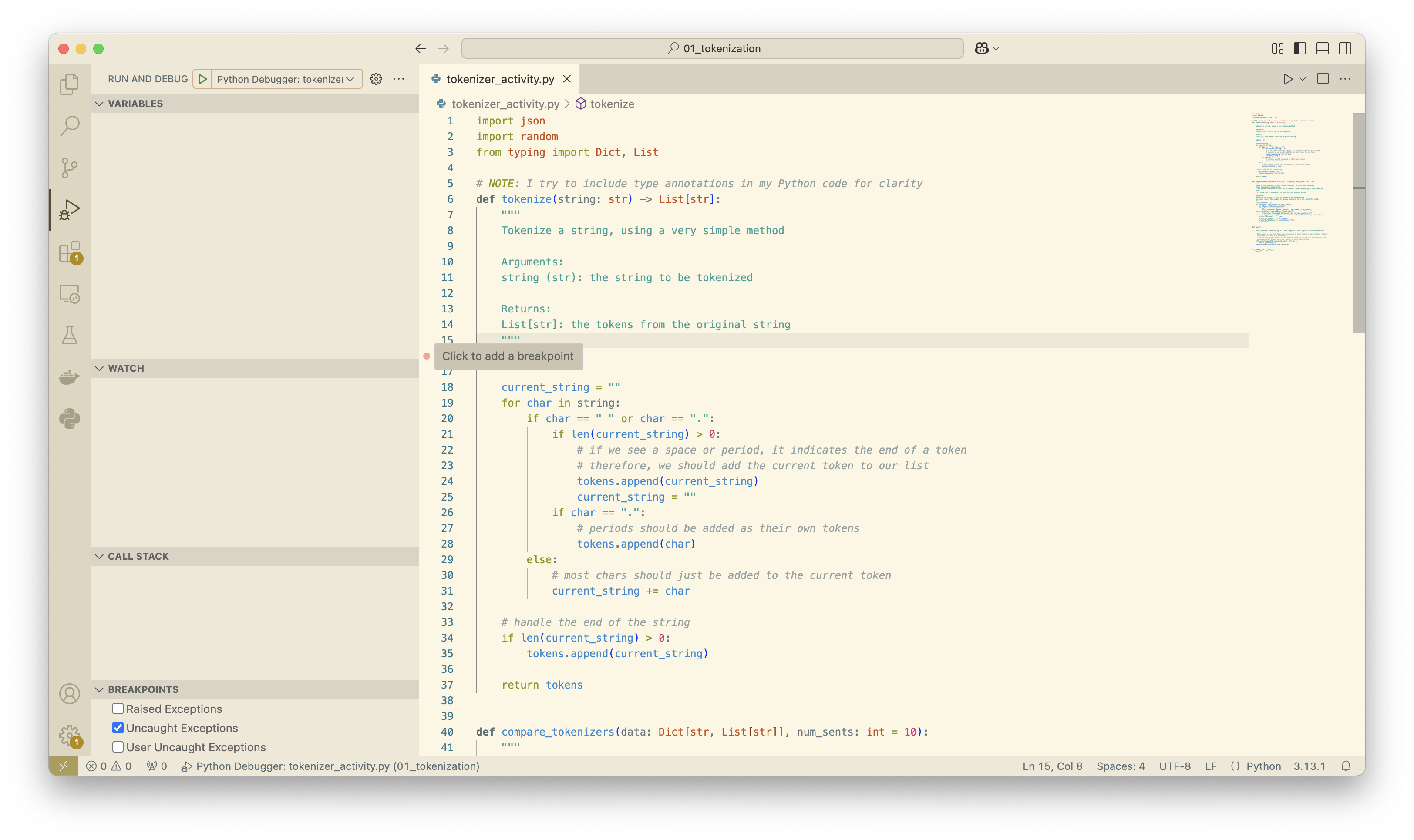 Rule-Based Tokenization Activity – CS 457 - Natural Language Processing