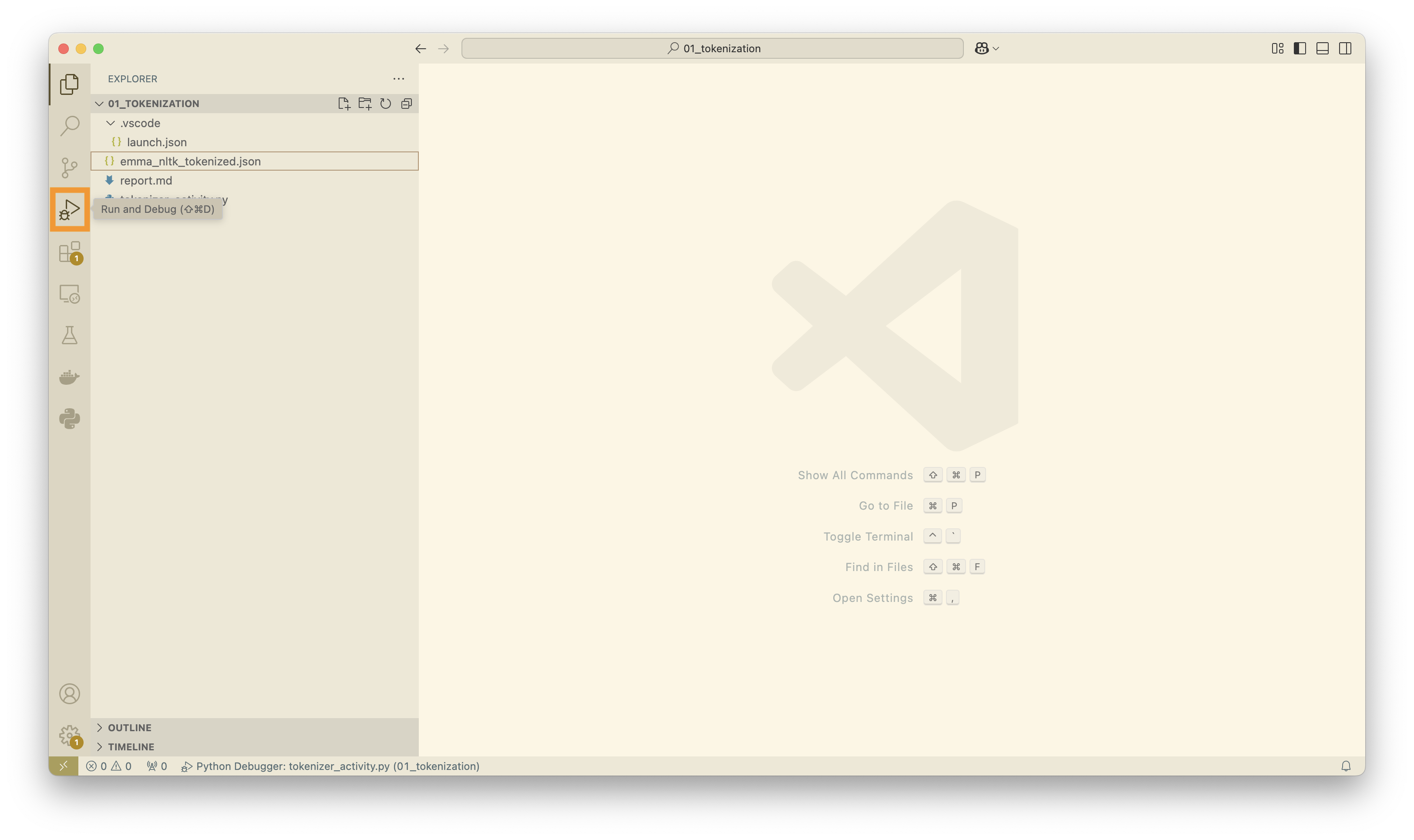 Rule-Based Tokenization Activity – CS 457 - Natural Language Processing